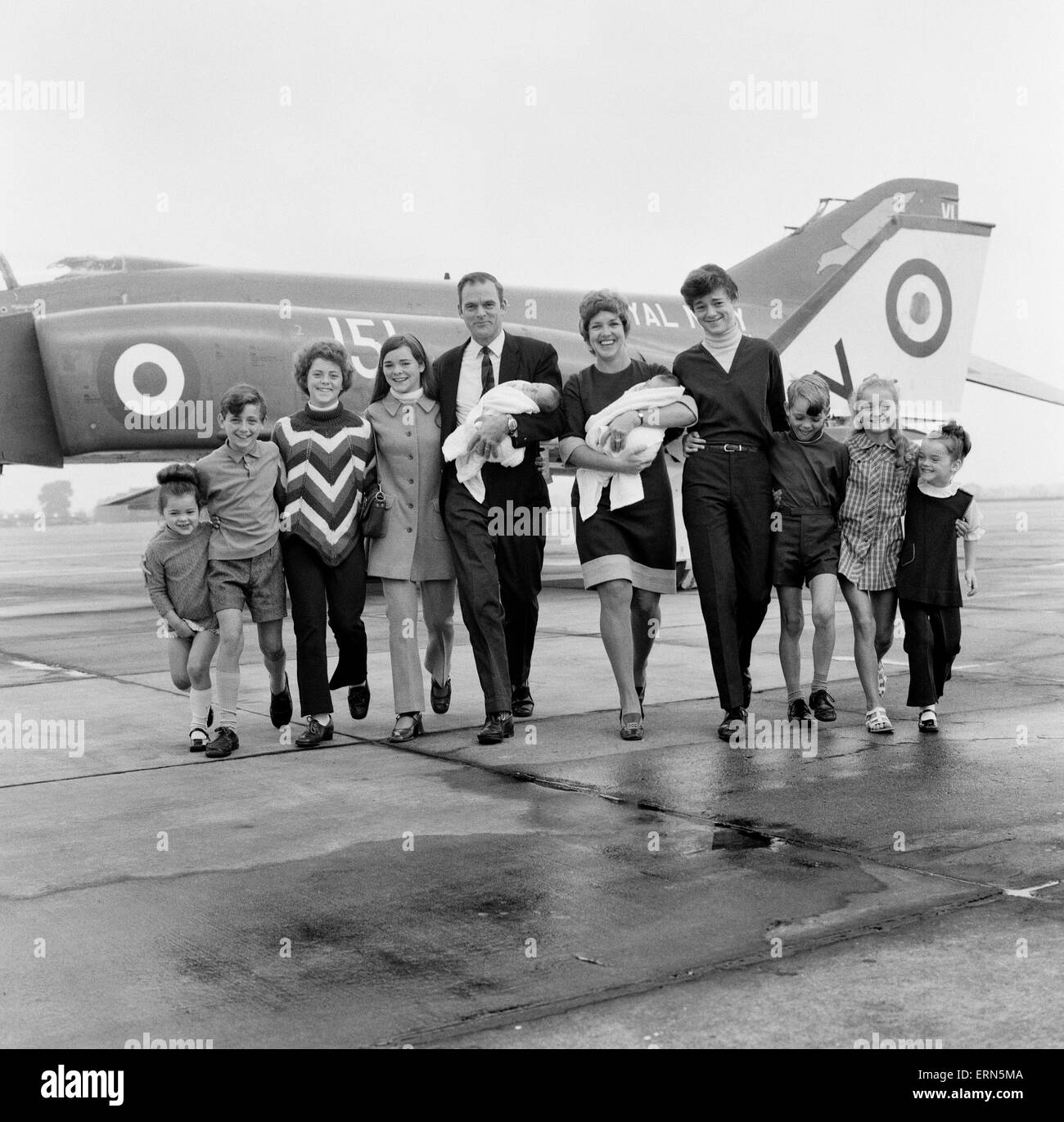 Lieutenant Commander Peter Marshall of HMS Ark Royal and his wife ...