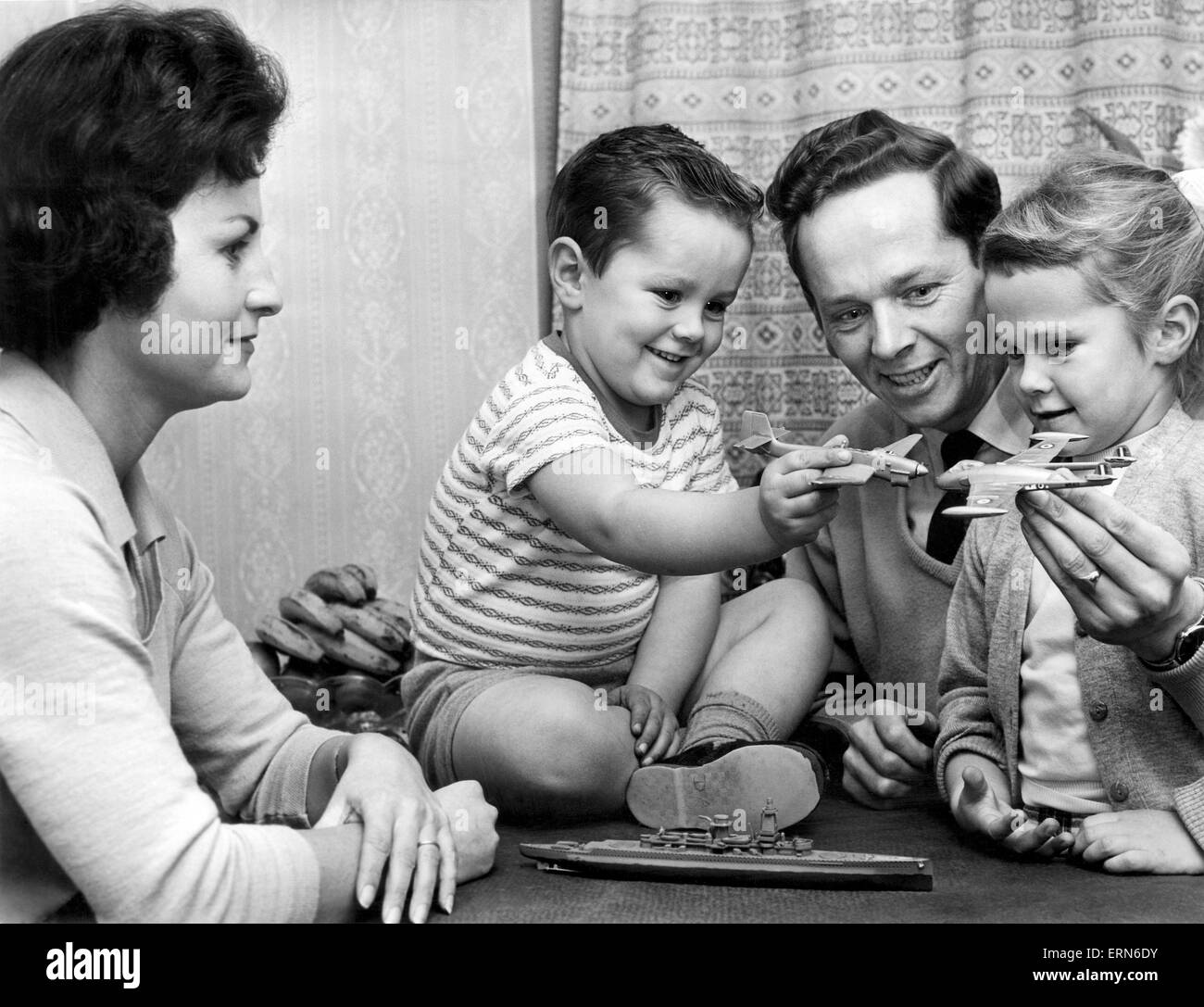 Birmingham City footballer Gordon Astall at home with his wife June and ...