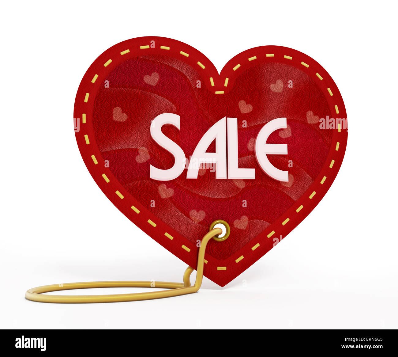 Heart shaped sale tag isolated Stock Photo - Alamy