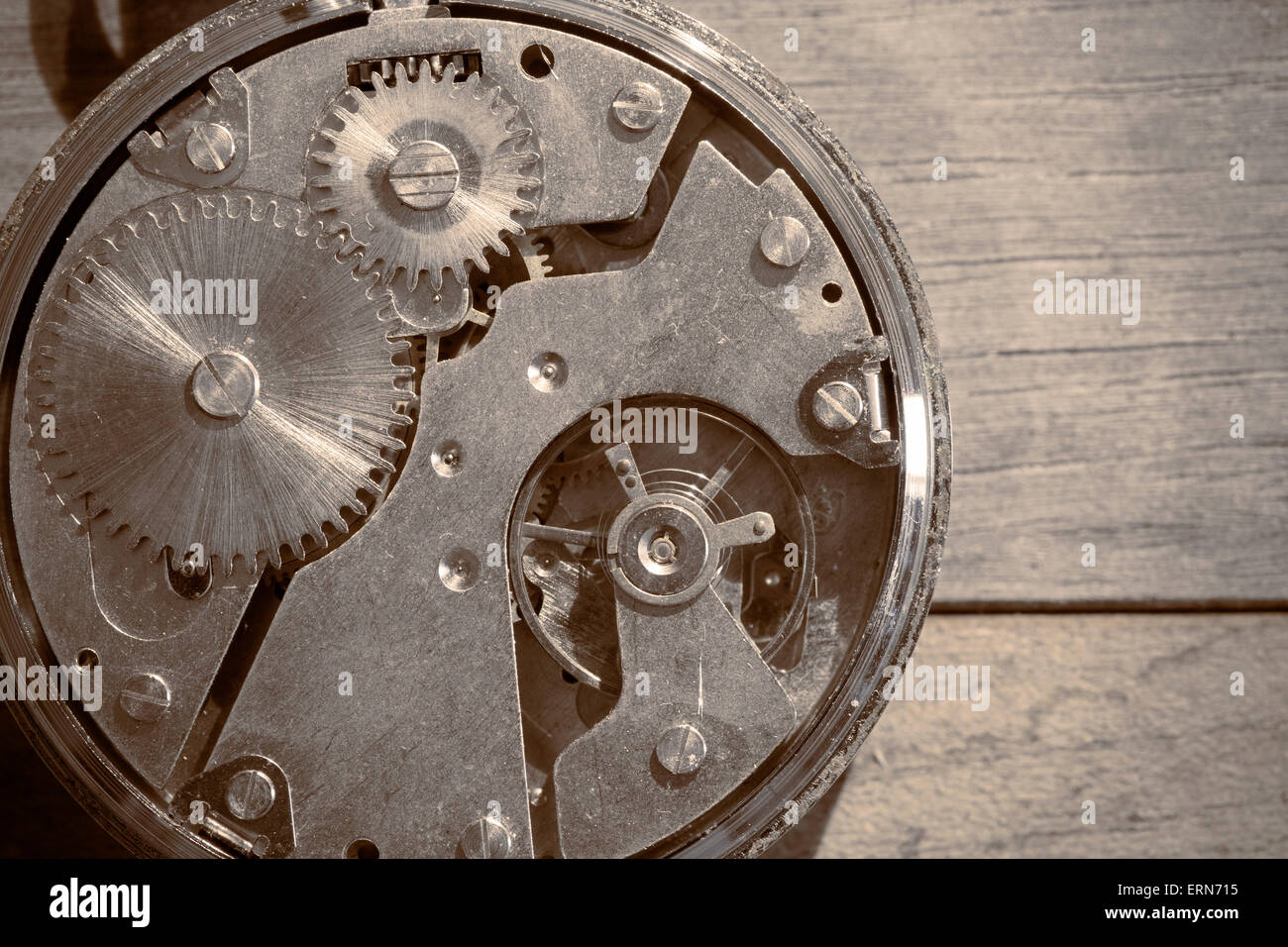 showing the internal mechanism of an old timer Stock Photo - Alamy