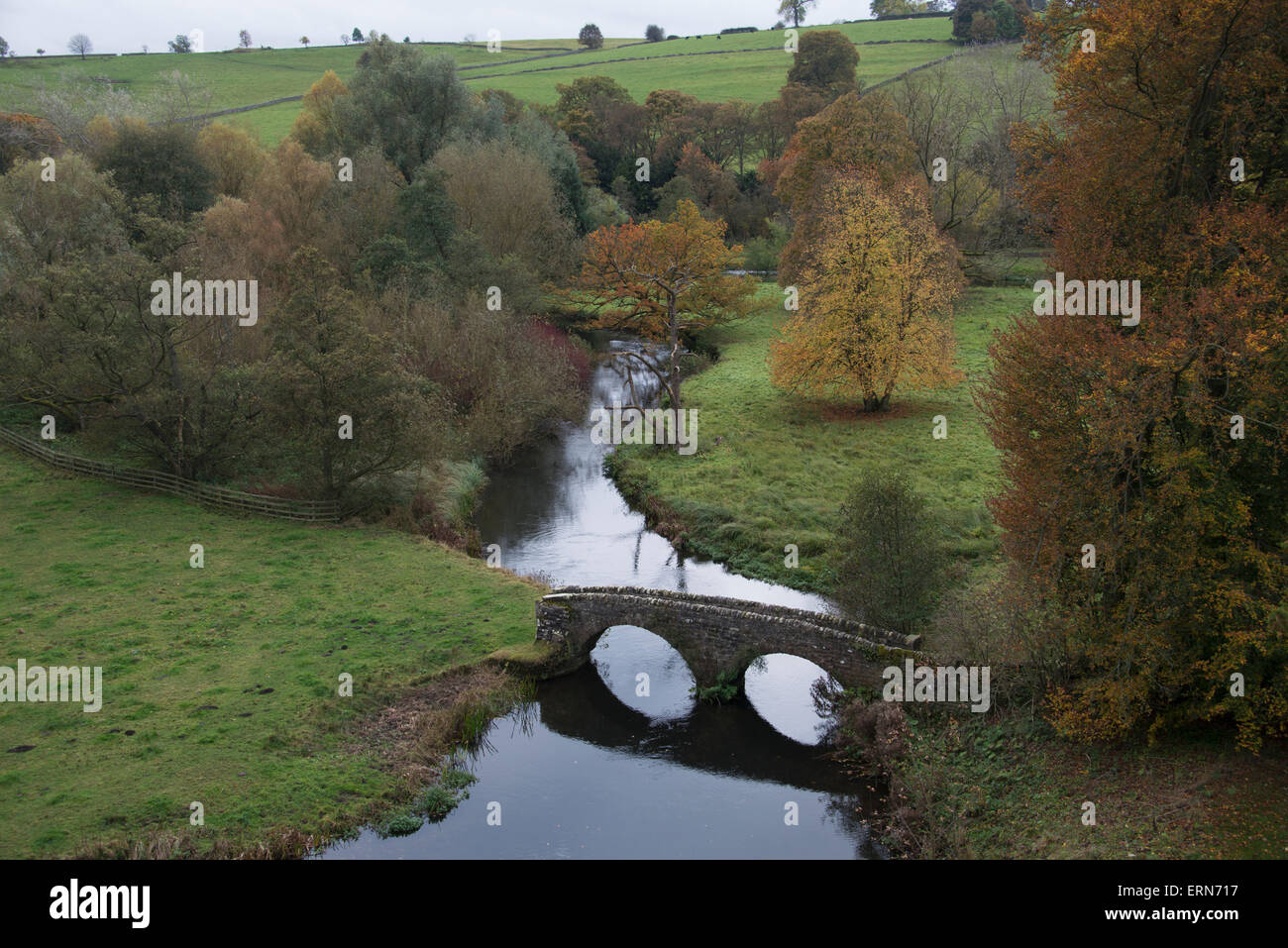 Romantic English countryside in Autumn; Derbyshire, England Stock Photo ...