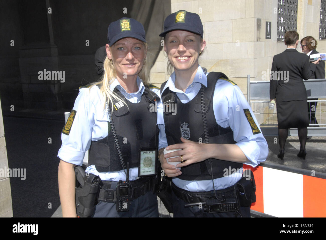 COPENAHGEN /DENAMRK 05 June 2015 Danish police officer women celebrate ...