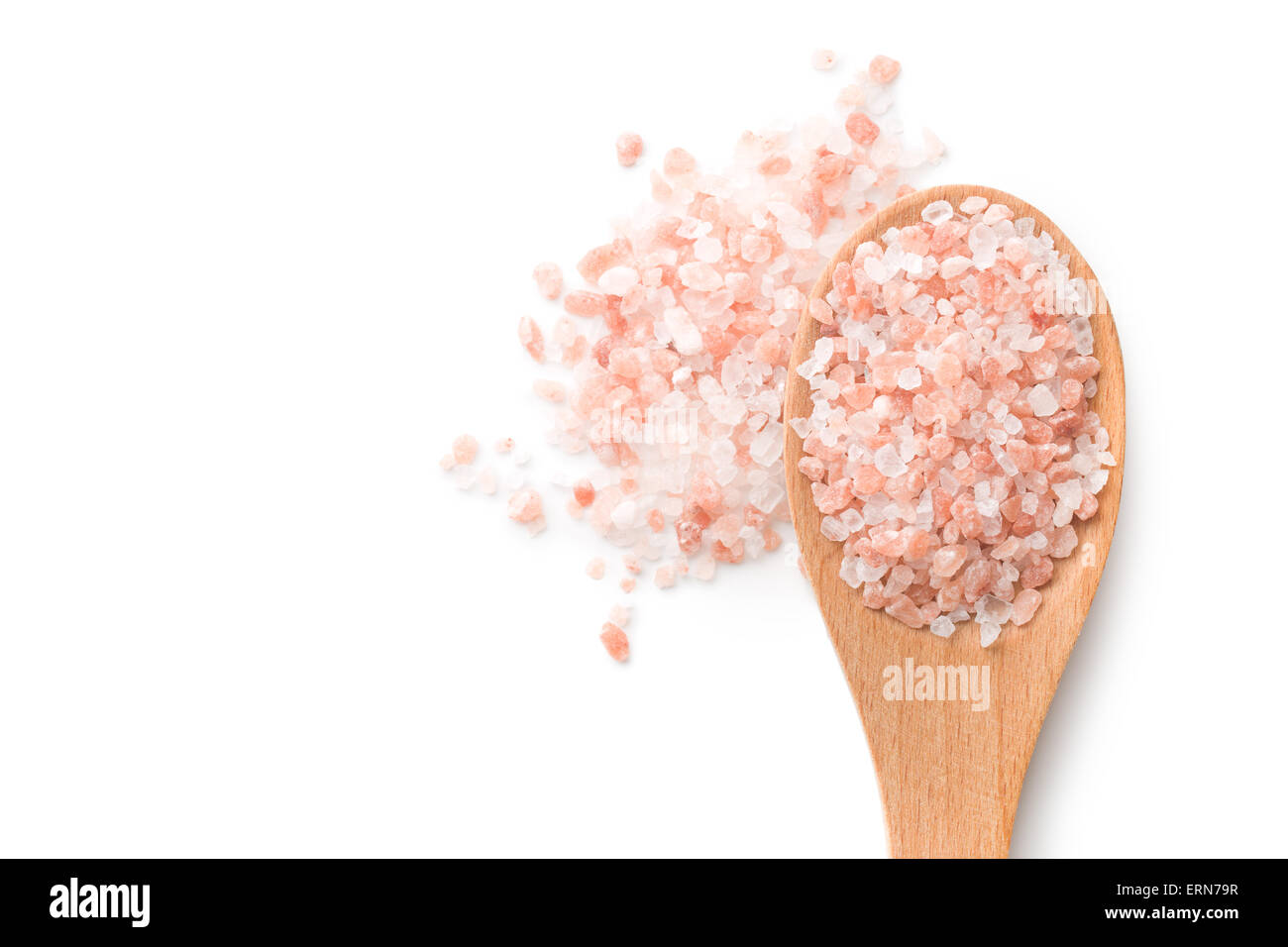 Himalayan salt in white background Stock Photo - Alamy