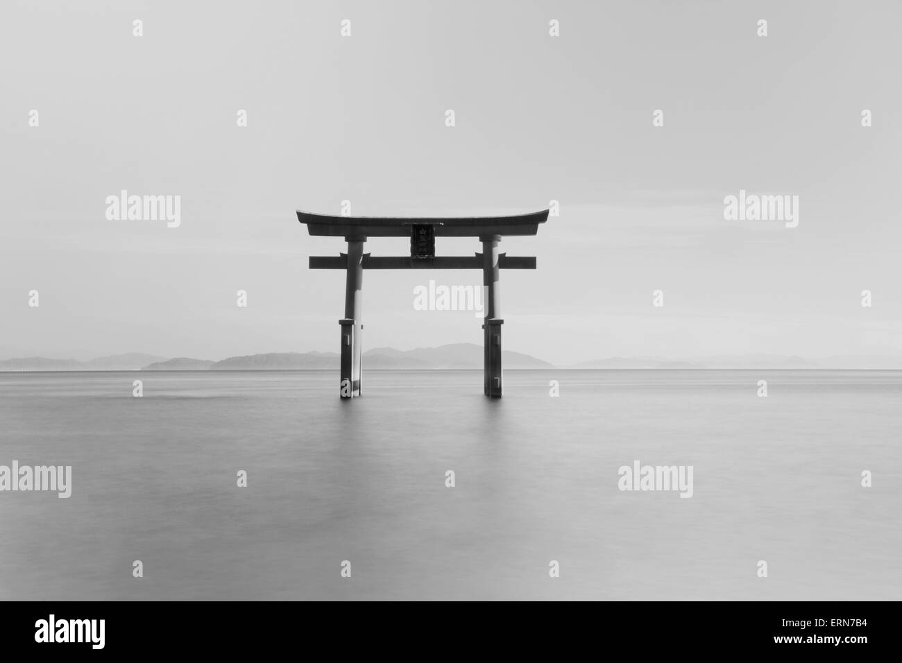 Japanese torii gate Black and White Stock Photos & Images - Alamy