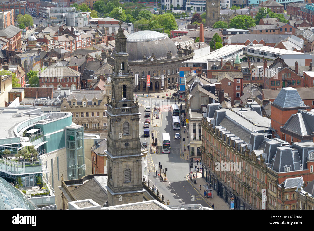 high angle view of leeds holy trinity church and the trinity centre and ...