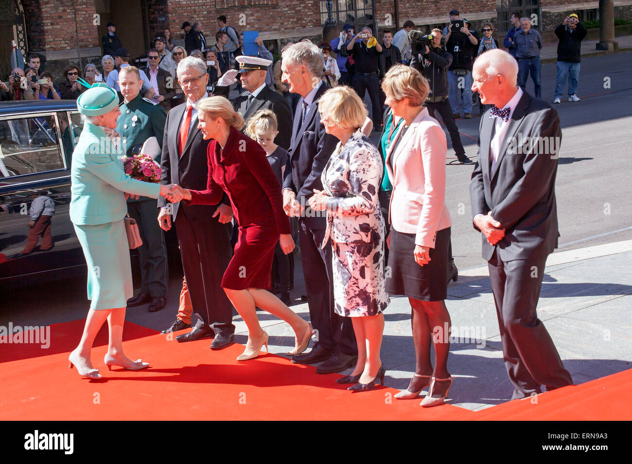 Crown princess mary denmark arrives hi-res stock photography and images ...