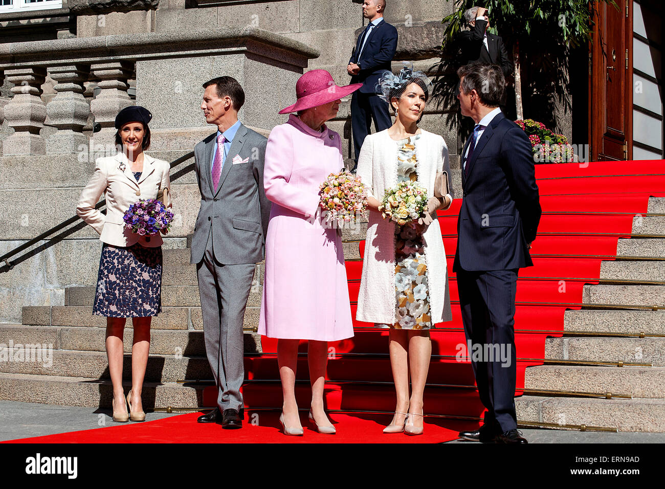 Copenhagen, Denmark, May 5th, 2015: The Royal Family waits for the ...