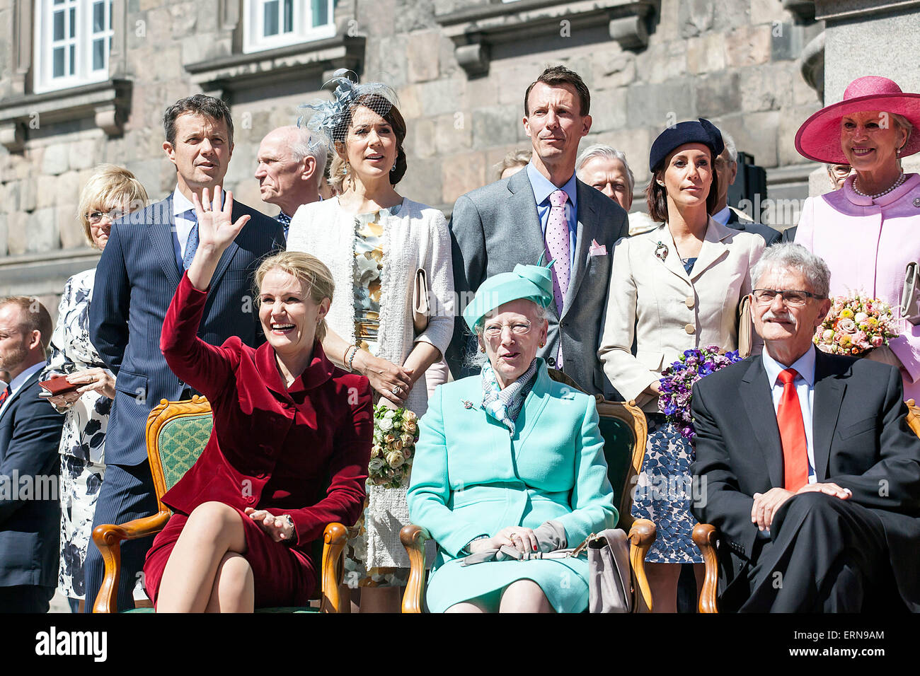 Copenhagen, Denmark, May 5th, 2015: The PM and the Royal Family and the ...