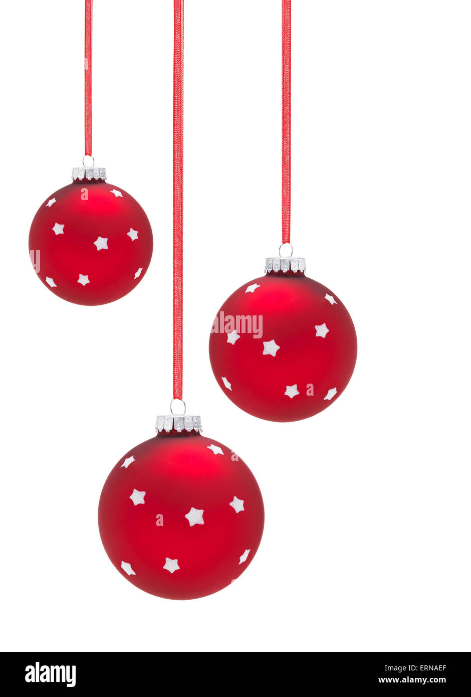 Christmas Baubles with a white background Stock Photo - Alamy