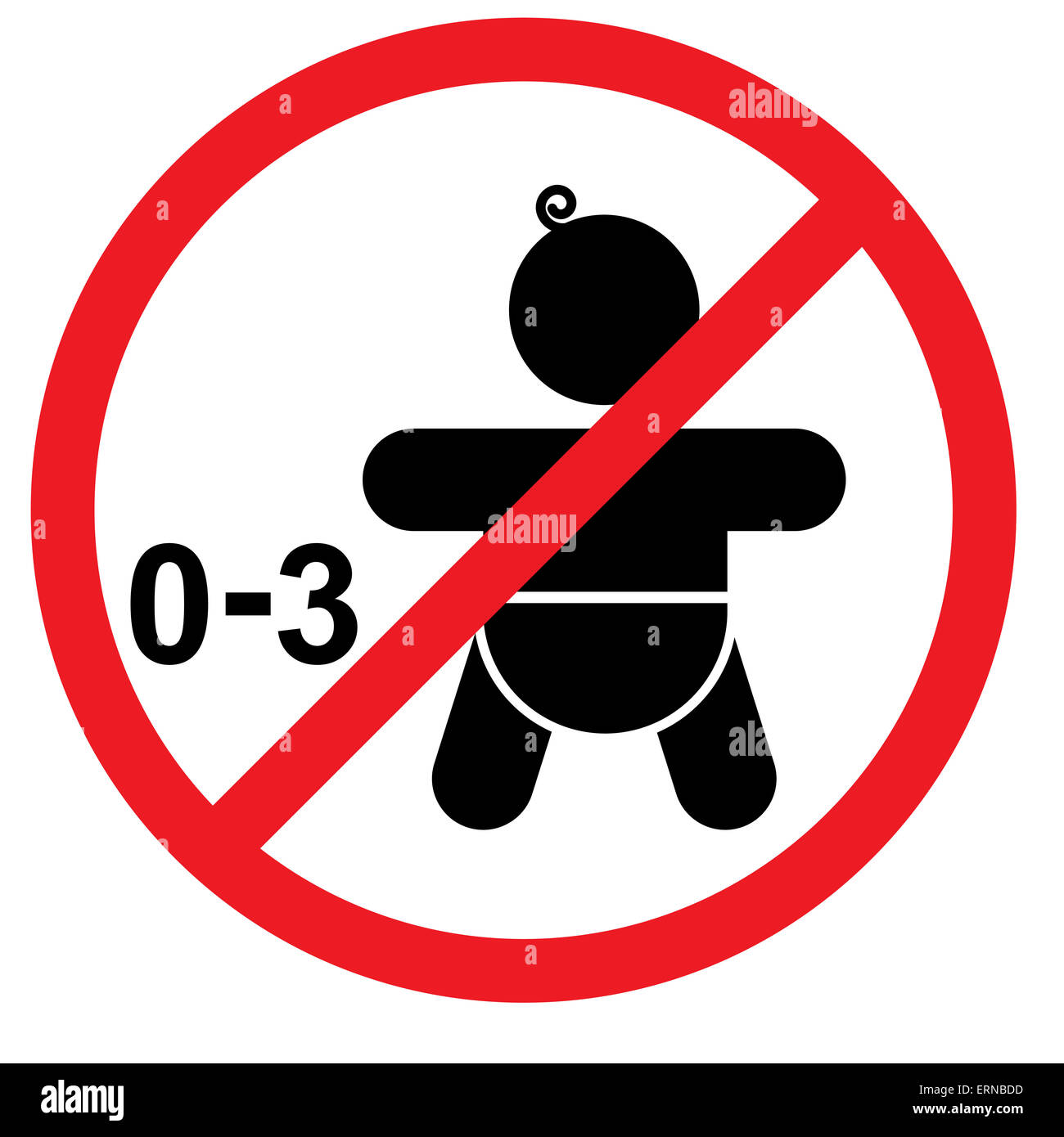 Prohibited from using children under three years icon Stock Photo - Alamy