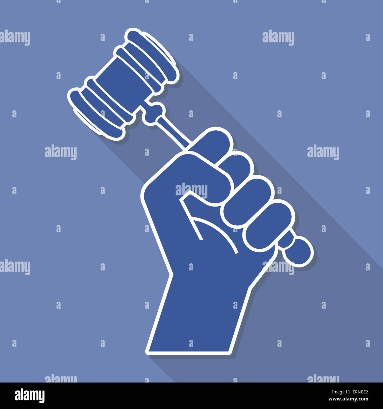 Judge gavel in hand symbol Stock Photo - Alamy