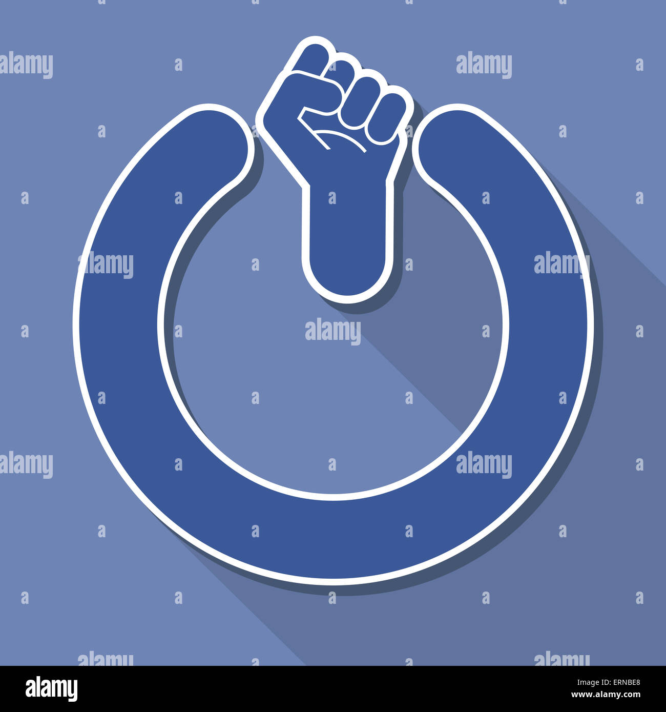 Power fist button Stock Photo - Alamy