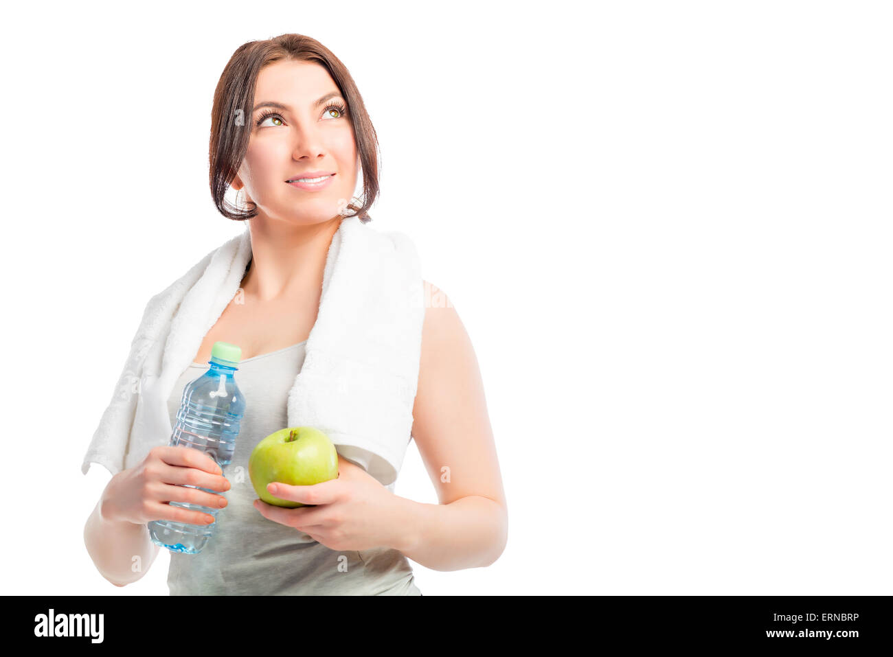 woman caring for her figure, sports and healthy eating Stock Photo - Alamy