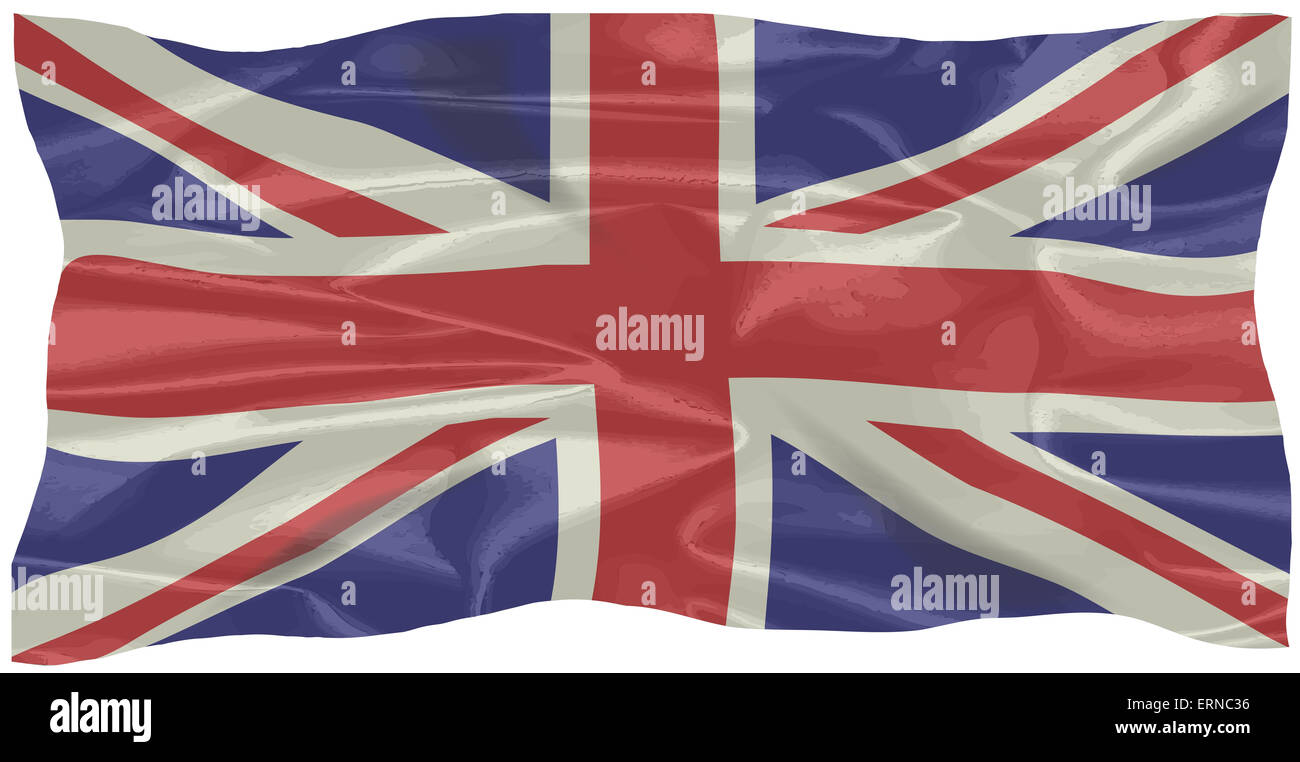 The British Union Flag, or Union Jack when used on board ship, isolated ...