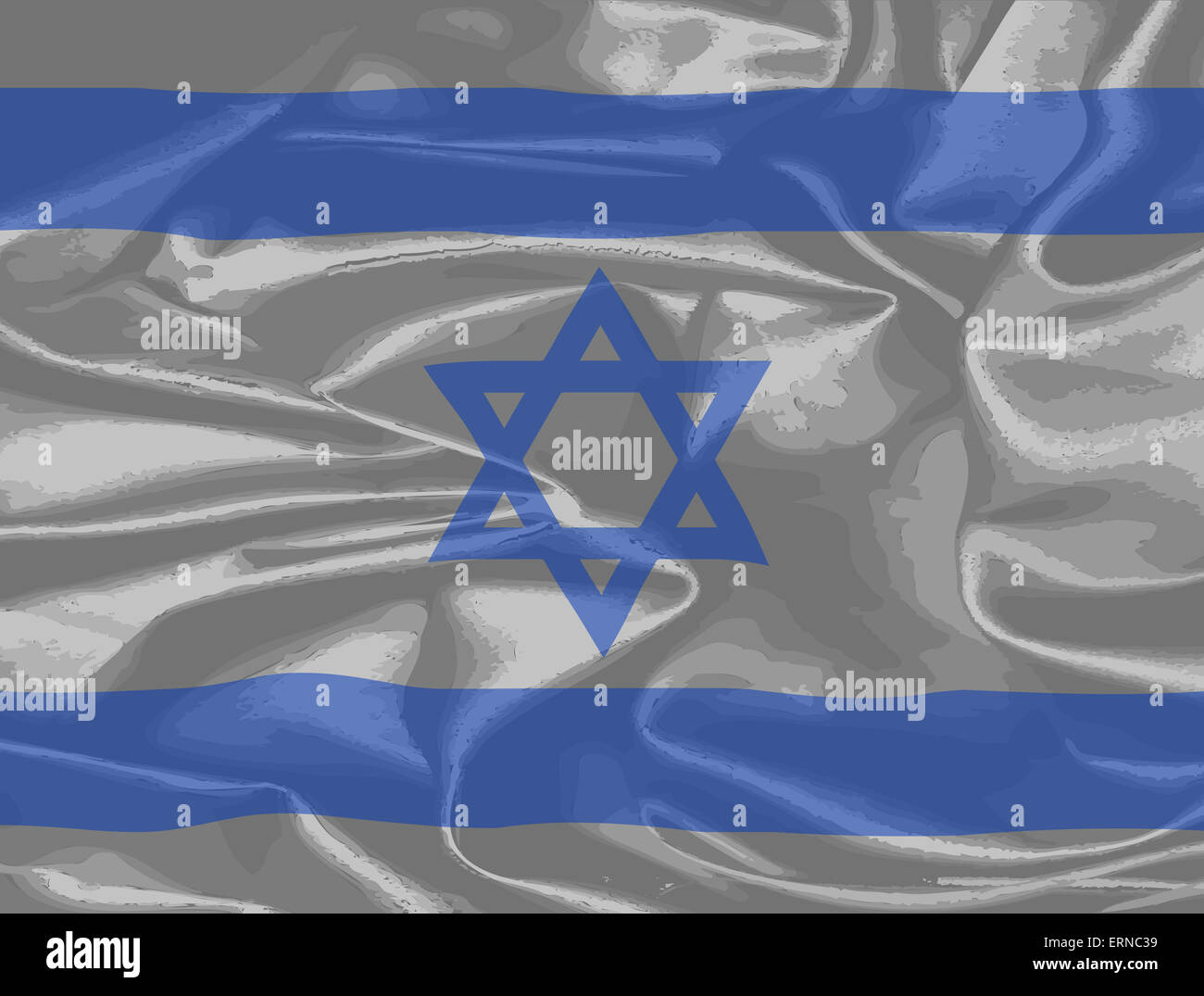 The flag of Israel in blue and white with the star of David Stock Photo ...