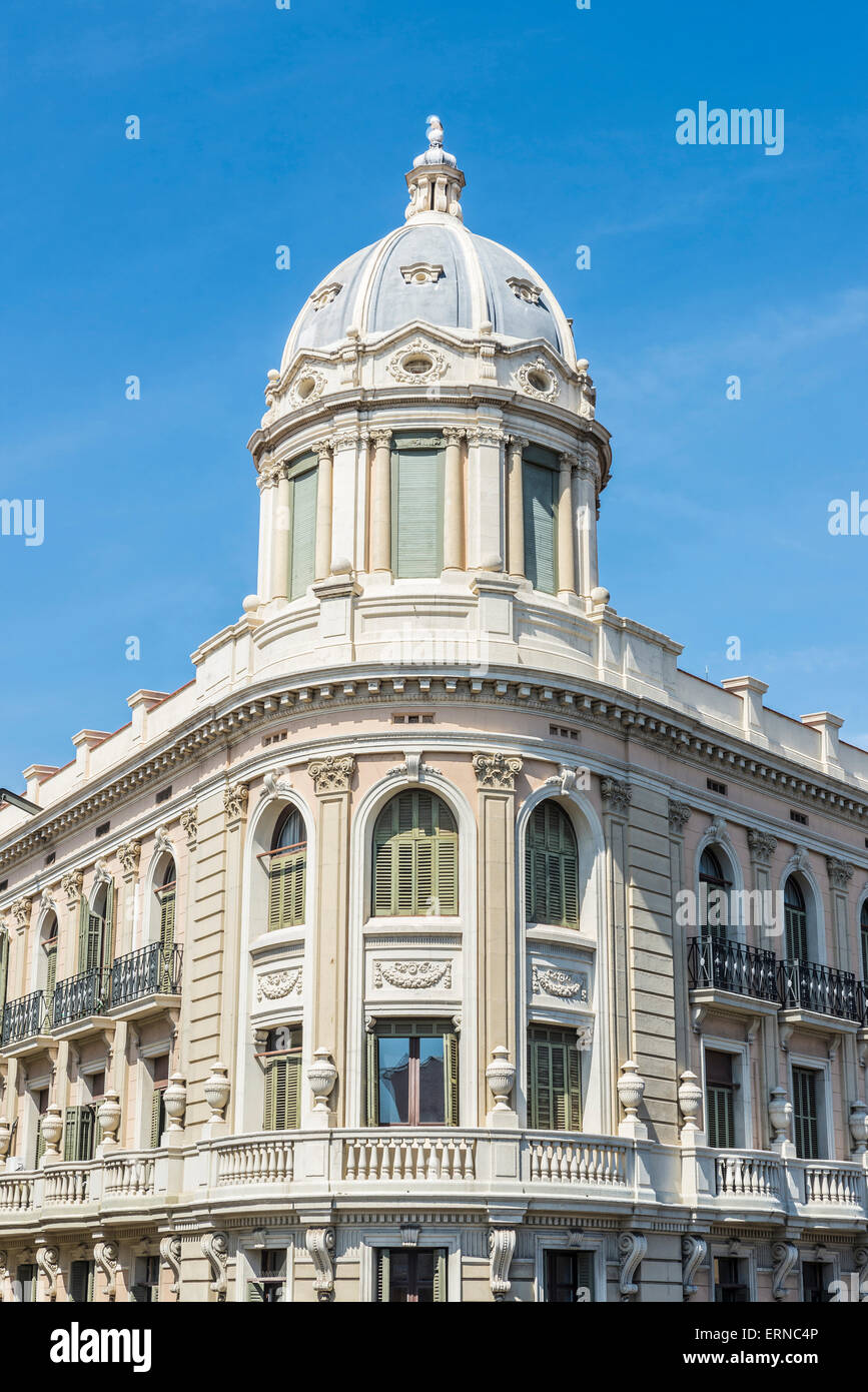 Facade of a classical building in Barcelona, Catalonia, Spain Stock ...