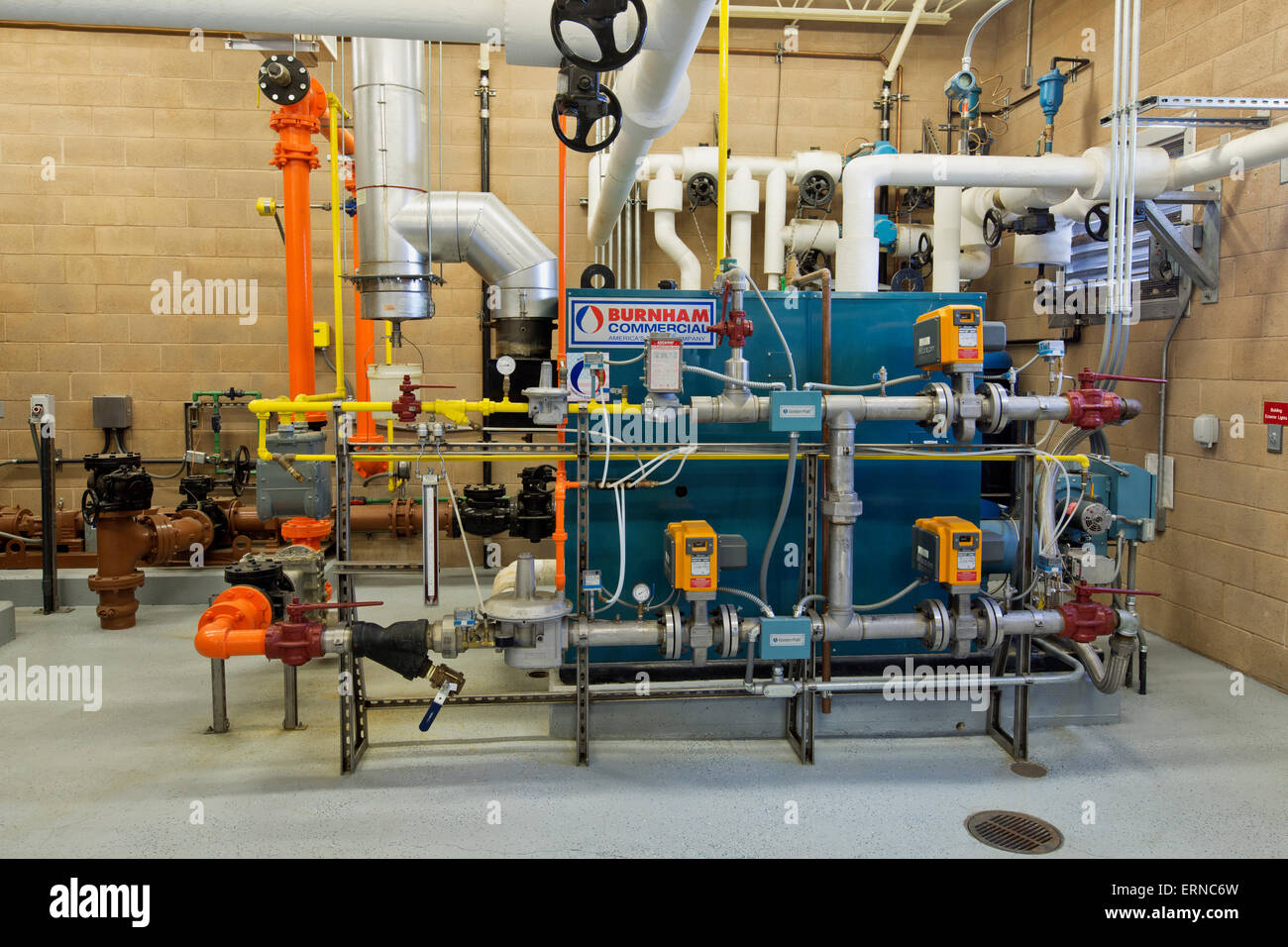 Boiler, Digester Containment Building Stock Photo - Alamy