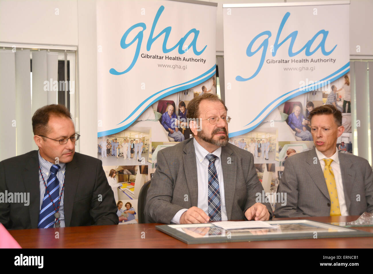 Gibraltar. 5th June, 2015. Gibraltar Health Minister John Cortes signed ...