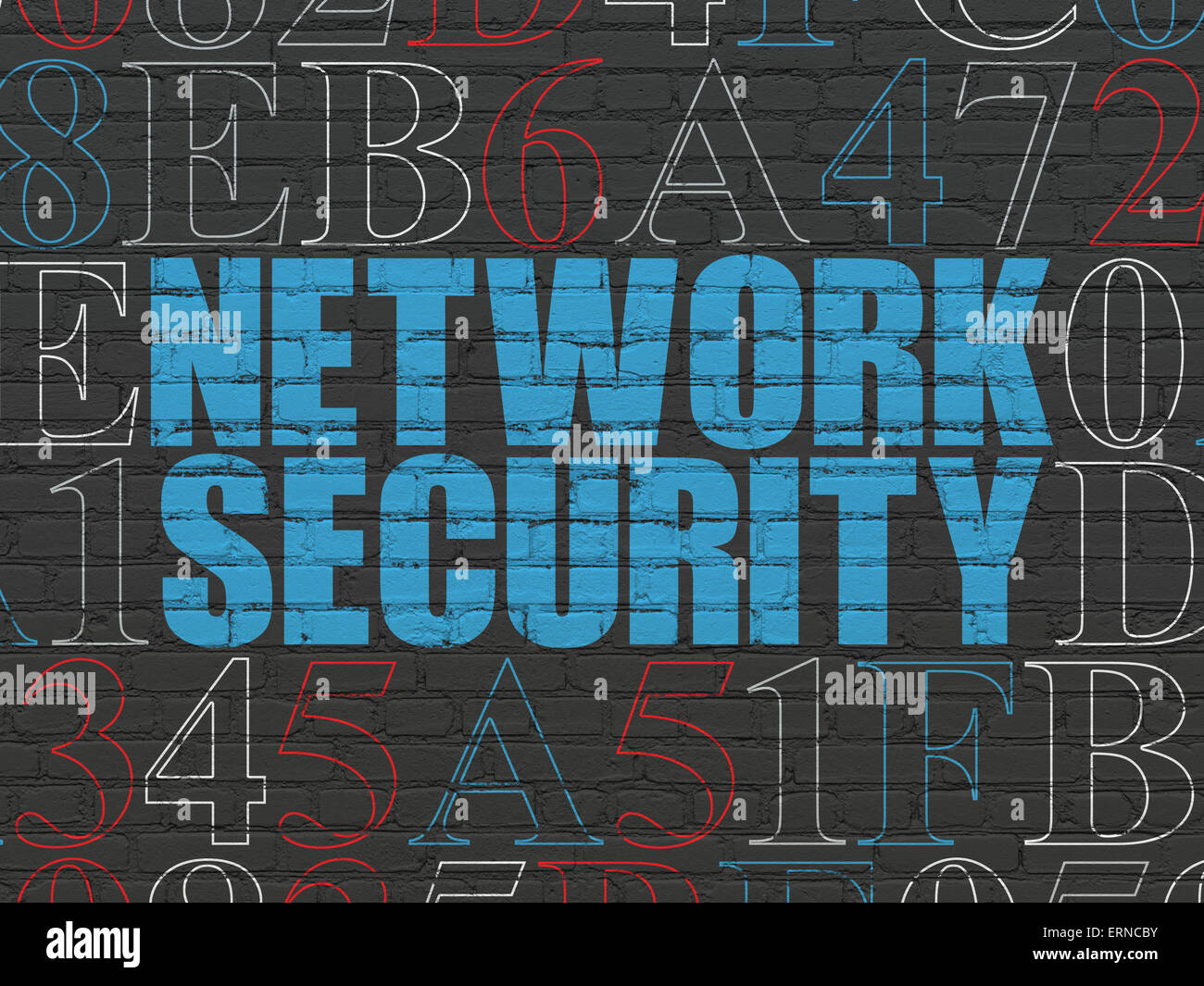 Safety concept: Network Security on wall background Stock Photo - Alamy