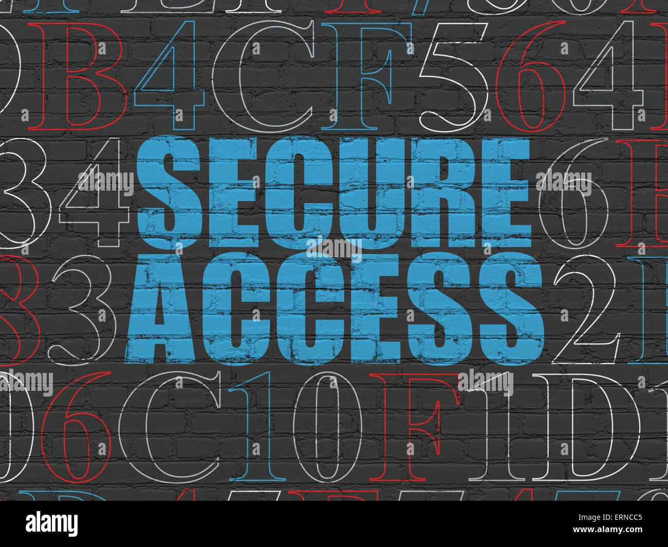 Safety concept: Secure Access on wall background Stock Photo - Alamy
