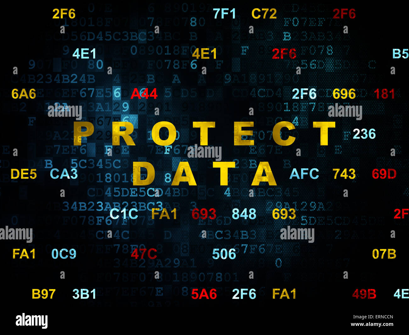 Security concept: Protect Data on Digital background Stock Photo - Alamy