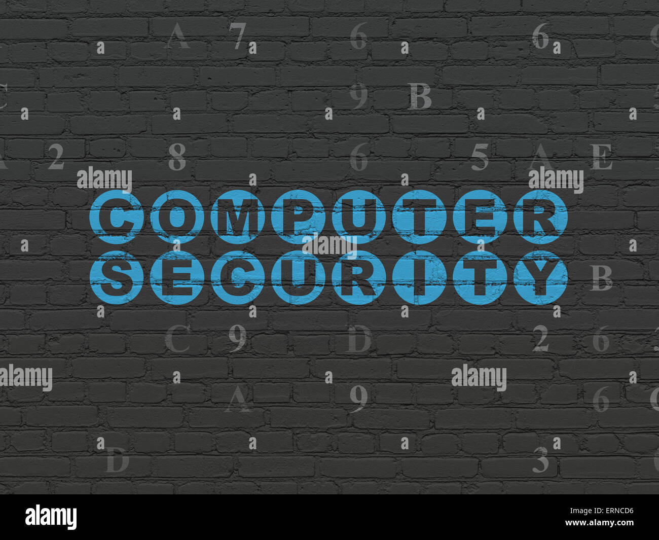 Protection concept: Computer Security on wall background Stock Photo ...