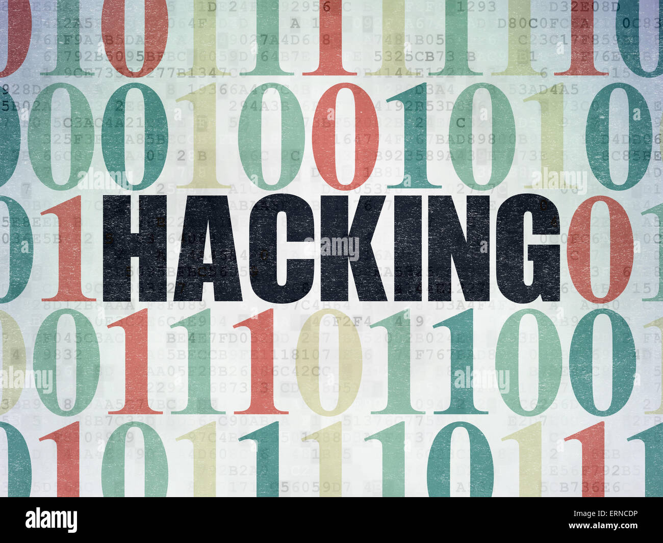Safety concept: Hacking on Digital Paper background Stock Photo - Alamy