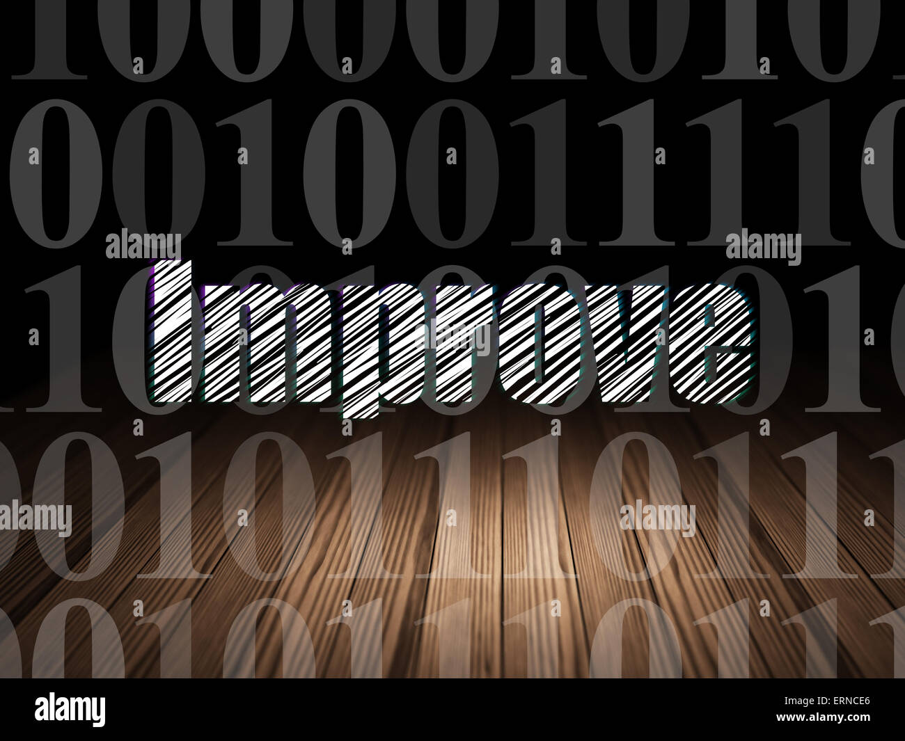 Business concept: Improve in grunge dark room Stock Photo - Alamy