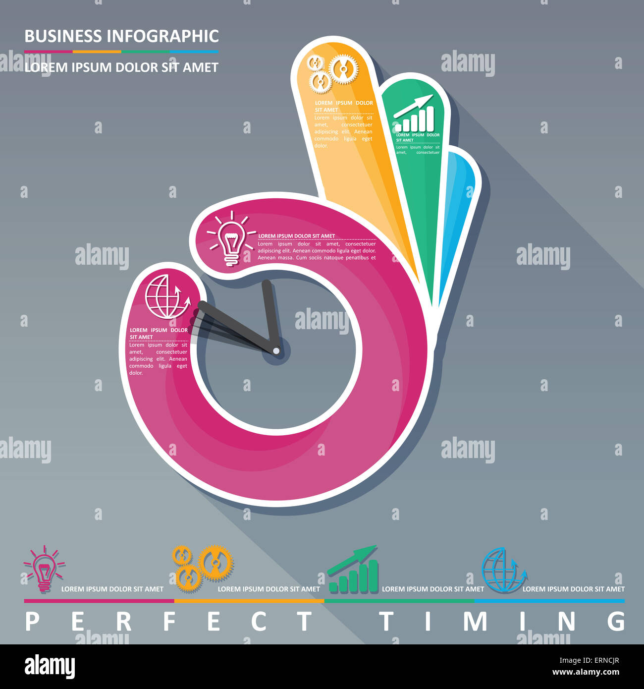 Business infographic - perfect timing Stock Photo - Alamy