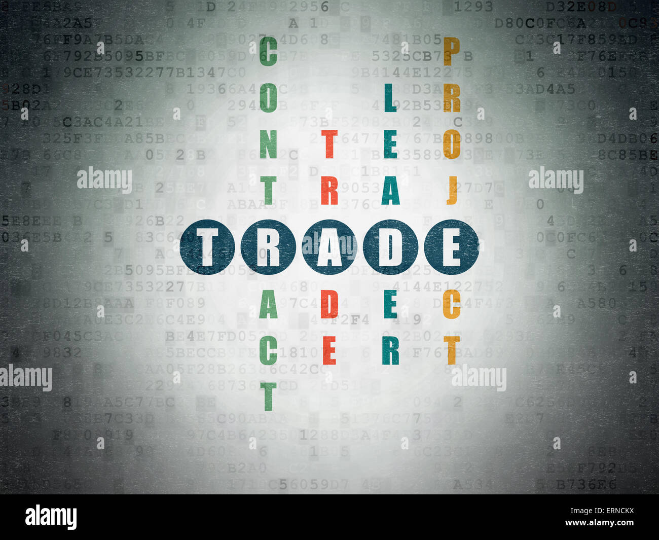 Business concept: word Trade in solving Crossword Puzzle Stock Photo ...