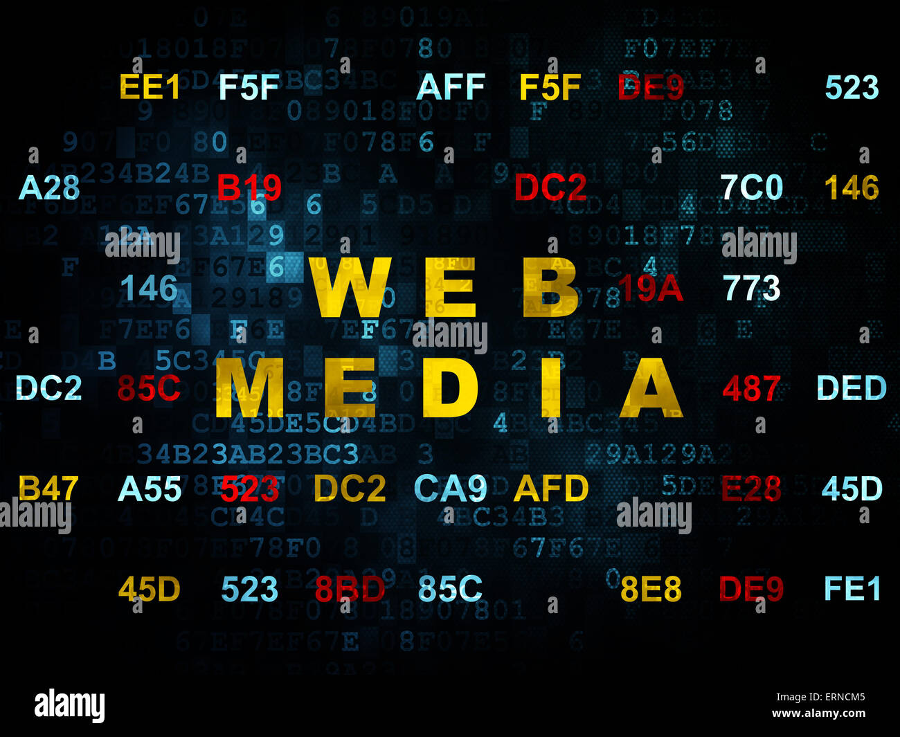 Web development concept: Web Media on Digital background Stock Photo - Alamy