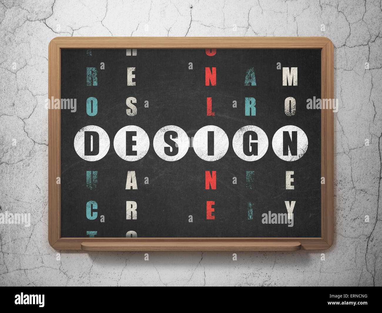 Marketing concept: word Design in solving Crossword Puzzle Stock Photo ...