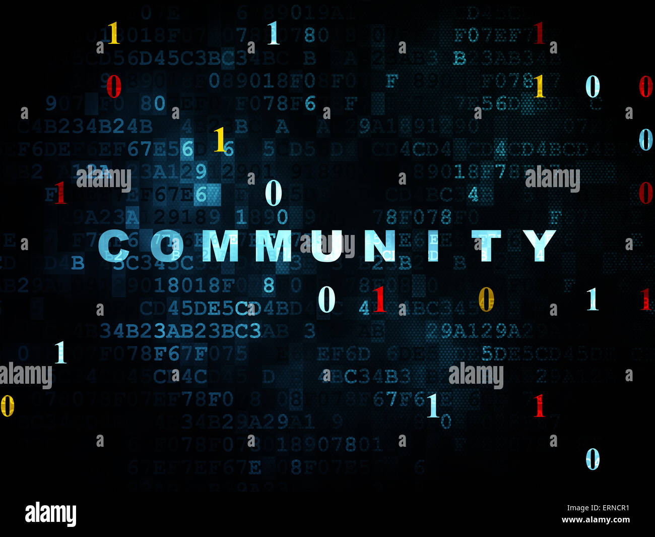 Social network concept: Community on Digital background Stock Photo - Alamy