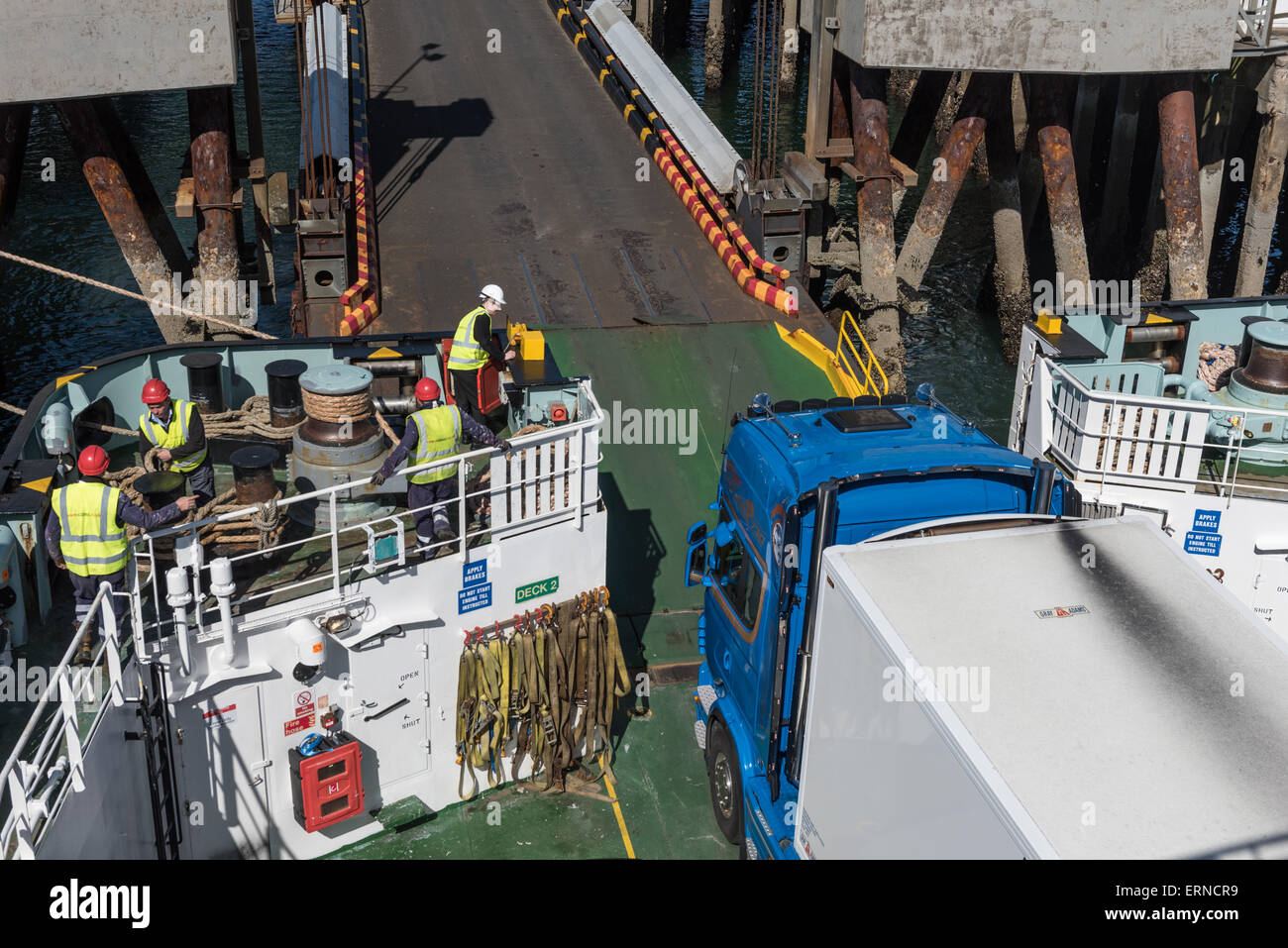 Calmac ferry loading at Uig on Skye Stock Photo - Alamy