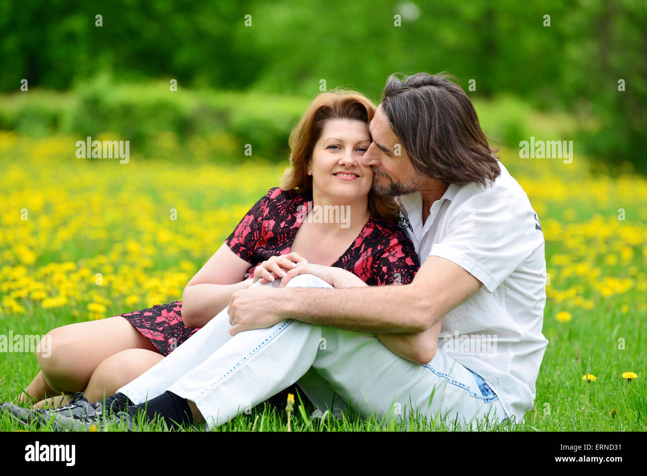 Female in a park hi-res stock photography and images - Alamy