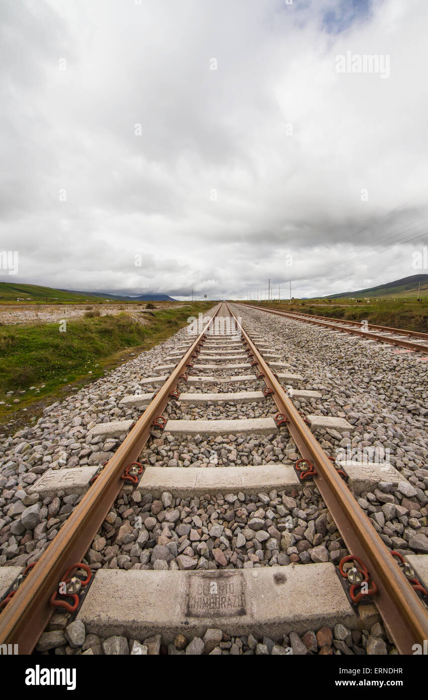 Railway tracks by Urbina Railway Station, Urbina, Chimborazo, Ecuador Stock Photo - Alamy