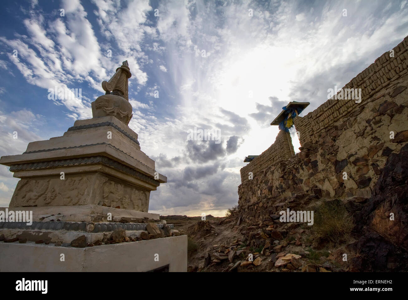 Stupa, Ongi Monastery, Saikhan-Ovoo, Dundgovi Province, Mongolia Stock ...