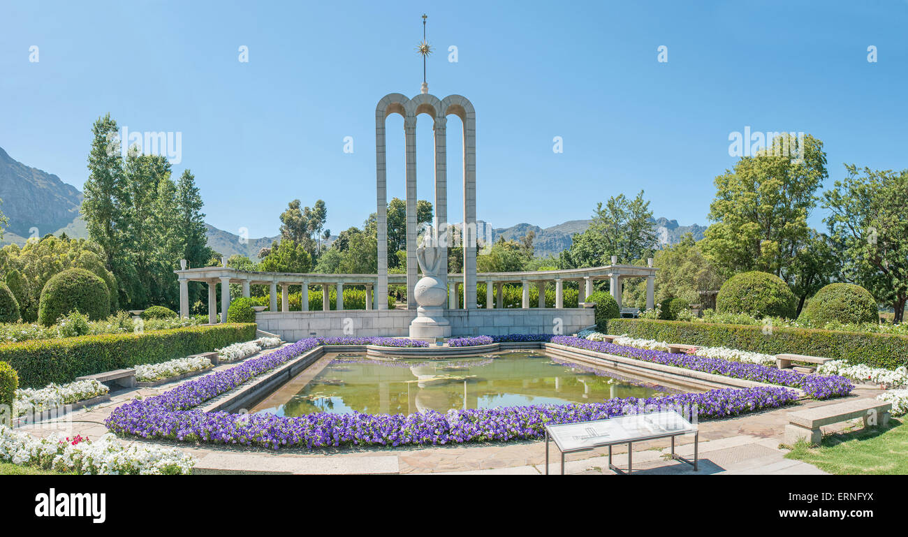 The Huguenot monument in Franschoek, South Africa, which commemorates ...