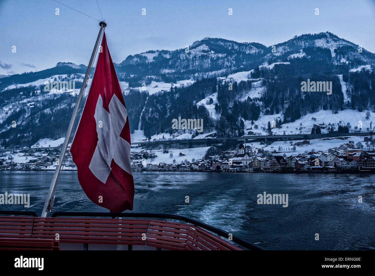 Visiting the Swiss lake in the Swiss boat Stock Photo - Alamy