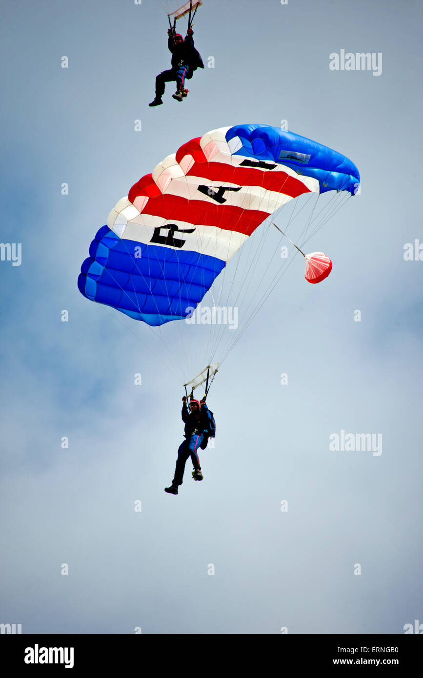 Raf Falcons parachute display team Families Day Raf Valley 2015 ...