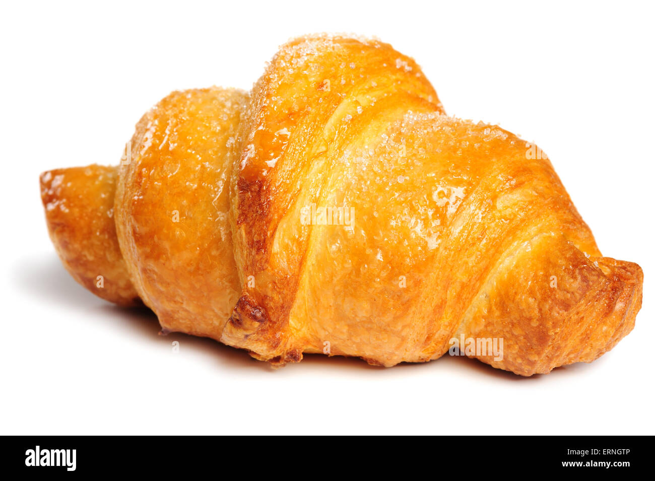 fresh crunchy croissant on white background Stock Photo - Alamy