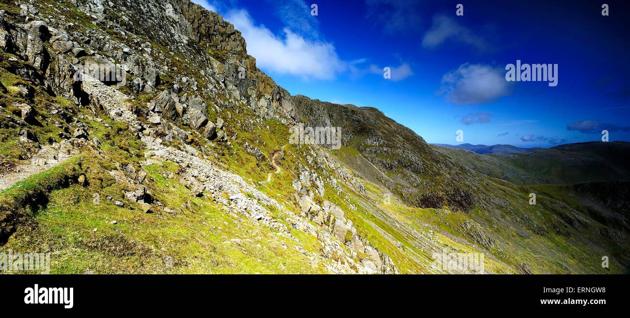 Climbers Traverse of Bowfell Stock Photo - Alamy