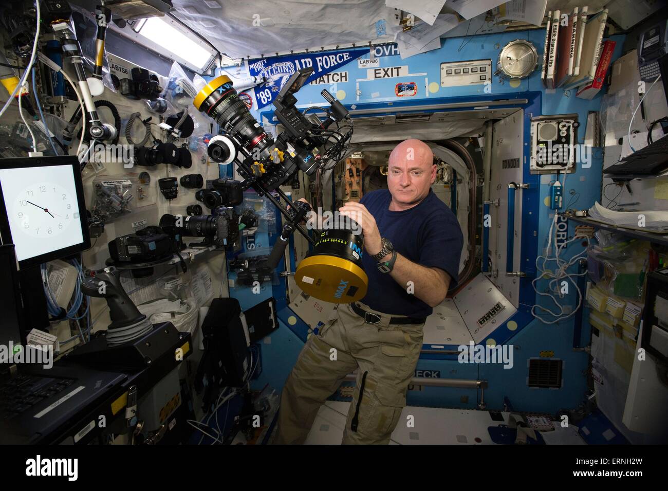 International Space Station Expedition 43 NASA astronaut Scott Kelly ...
