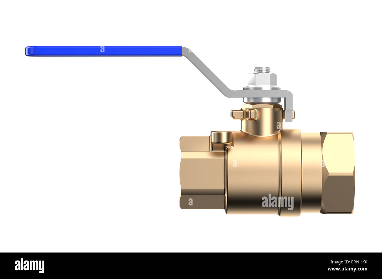 blue ball valve isolated on white background Stock Photo - Alamy