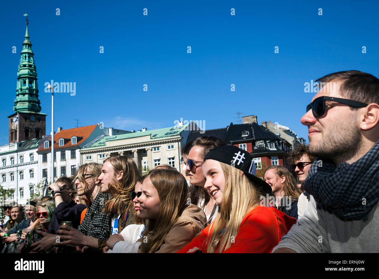 Copenhagen, Denmark, May 5th, 2015: Danish Constitution Day celebration ...