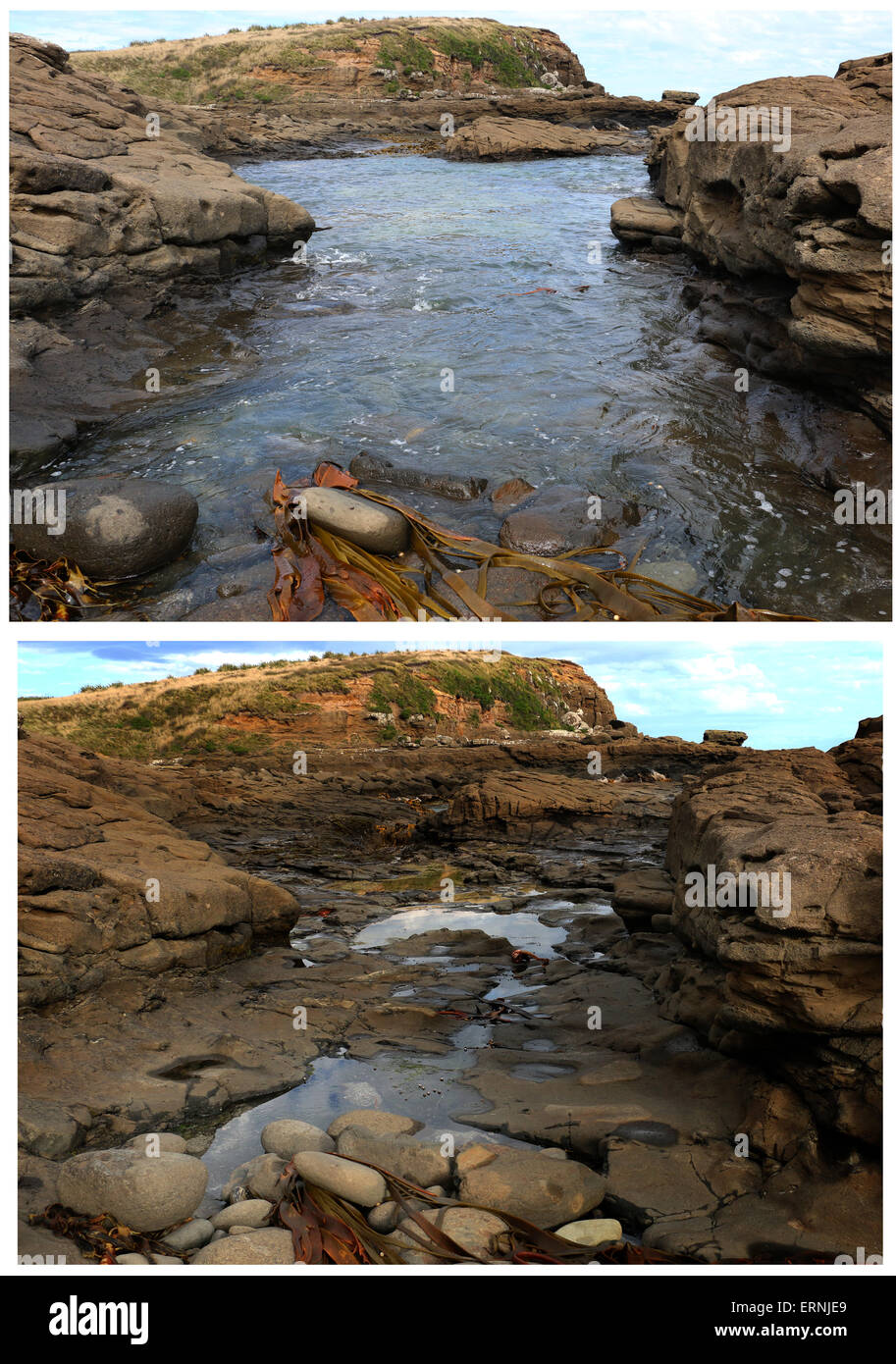 High tide and low tide hi-res stock photography and images - Alamy