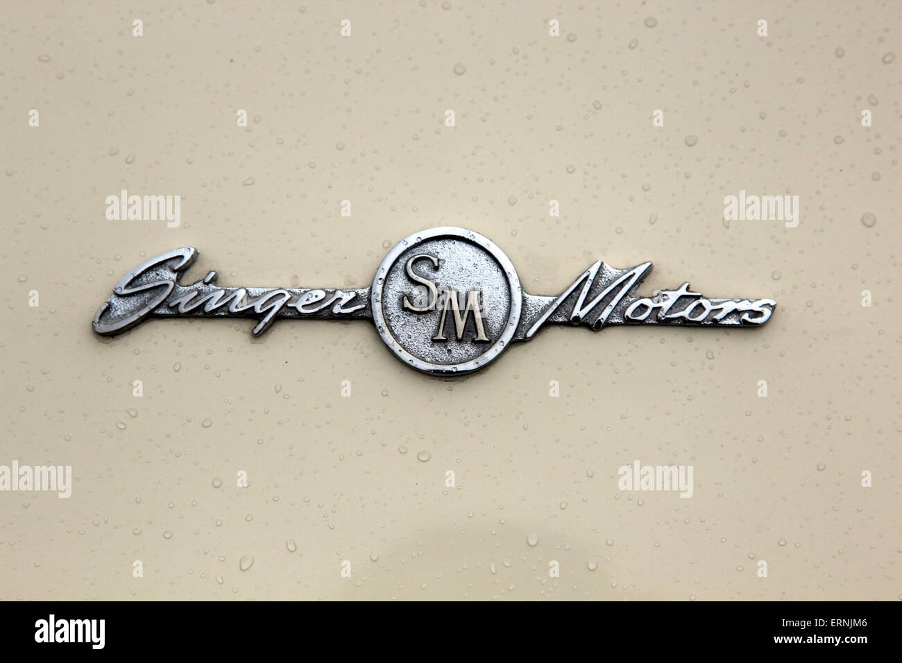 Singer Motors logo on a car Stock Photo - Alamy