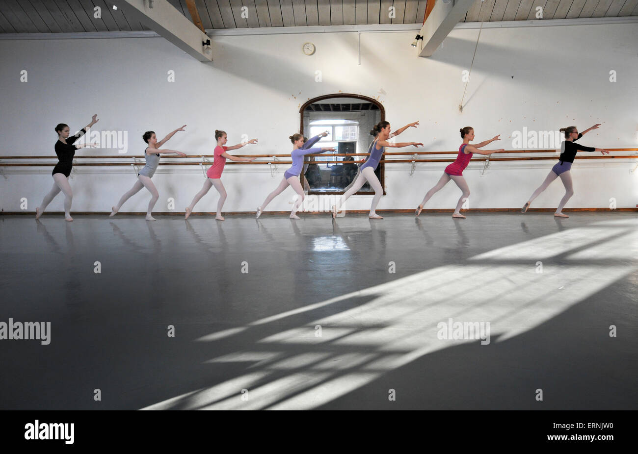 Ballerinas practice in a dance studio Stock Photo - Alamy