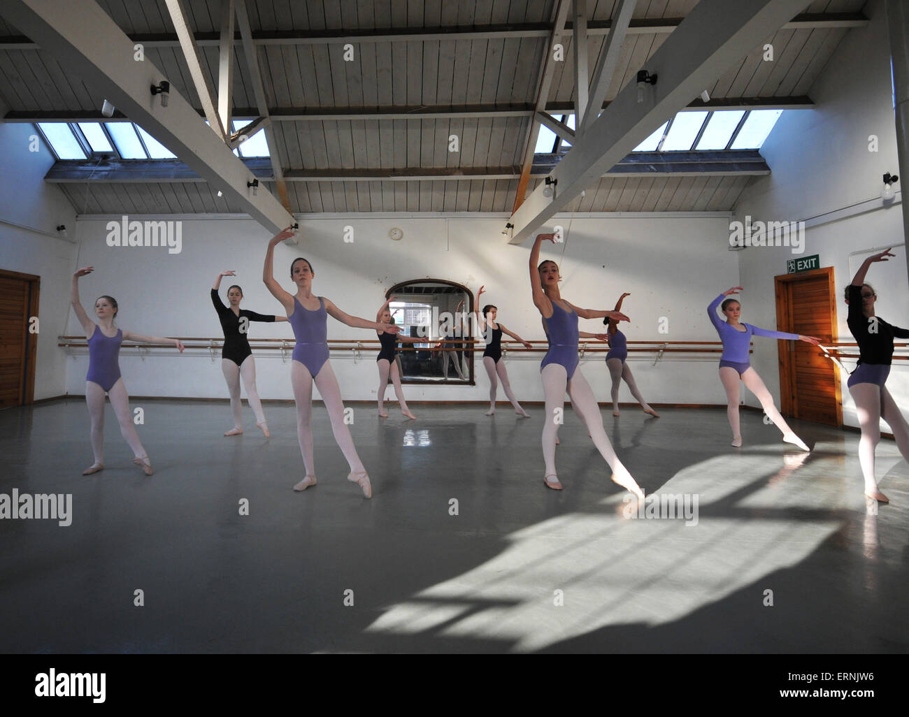 Ballerinas practice in a dance studio Stock Photo - Alamy