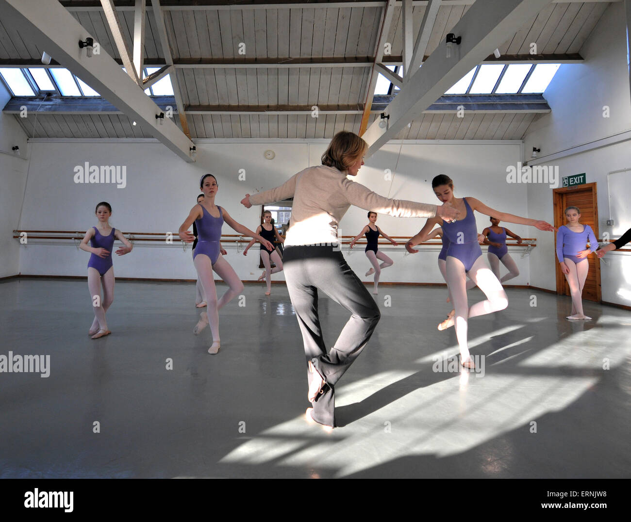 Ballerinas practice in a dance studio Stock Photo - Alamy